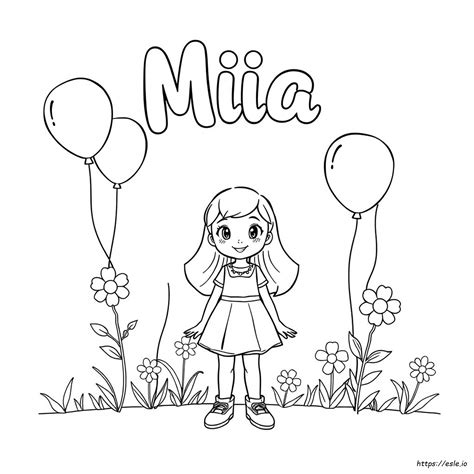 Mia Name Coloring Pages