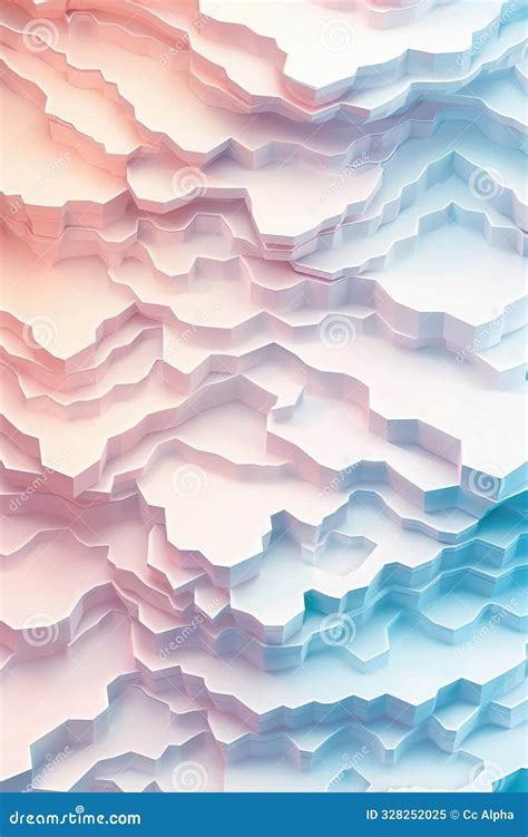Complex 3d Geometric Pattern With Overlapping Layers And Soft Shadows Contemporary Digital