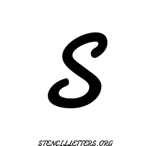 Display Script Cursive Free Printable Letter Stencils With Outline