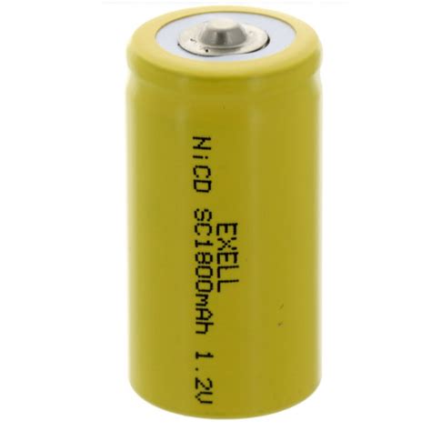 12v Subc 1800mah Nicd Rechargeable Button Top Assembly Cell Battery