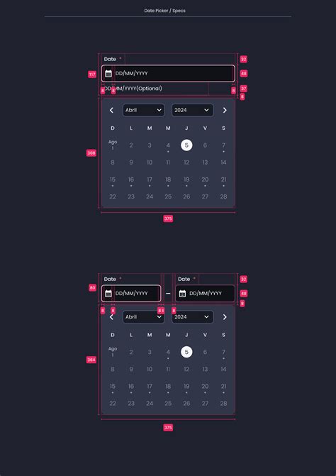 Descripción General Calendar Date Picker Made With Supernova
