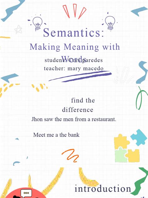 Presentación Semantics Pdf Lexical Semantics Linguistics