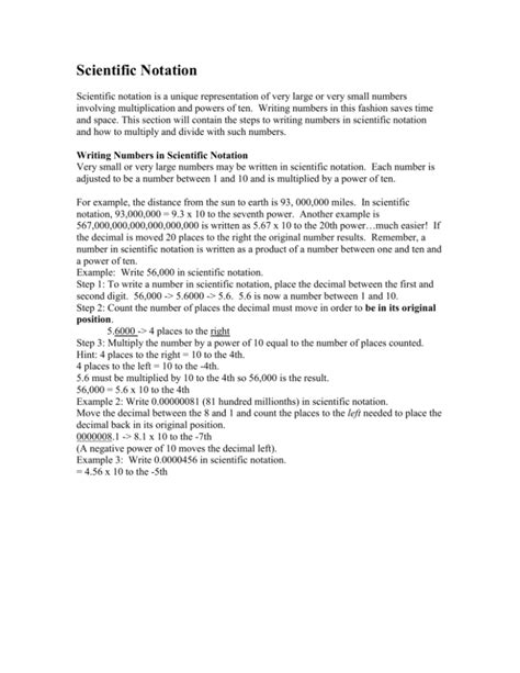 Scientific Notation Explained Examples Calculations