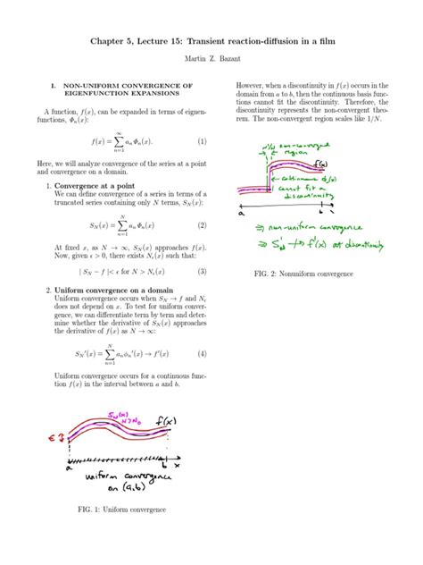 Chapter 5 Lecture 15 Transient Reaction Diffusion In A Film Pdf Sine Ordinary