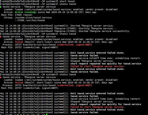 服务正常启动，隔一段时间后会自动停止 · Issue 21241 · Taosdatatdengine · Github