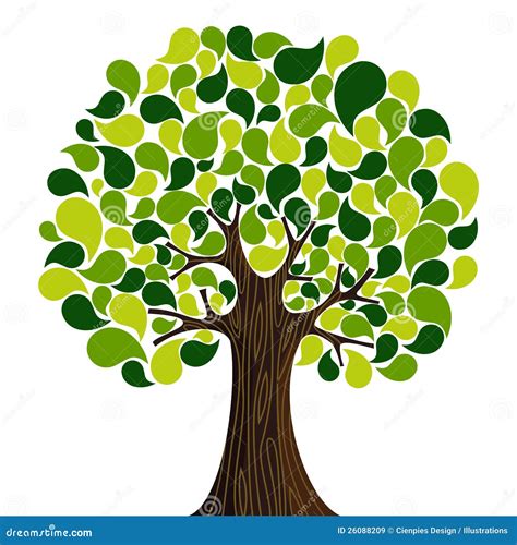 Abstract Spring Time Tree Stock Vector Illustration Of Greeting 26088209