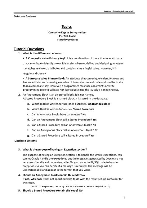 tutorial 2 tut2 lecture 1 tutorial lab material database systems