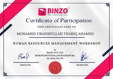 hrmanagement professionaldevelopment binzo thariq ahamed