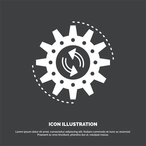 La Gestion Traiter Production Tâche Icône De Travail Symbole De Vecteur De Glyphe Pour Ui