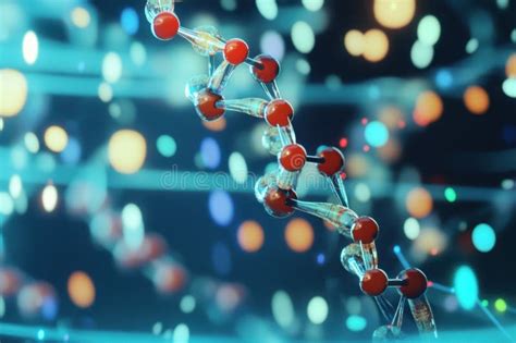 Visual Representation Of Dna Structure With Vibrant Molecular