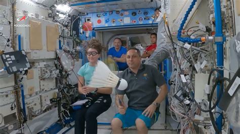 Playing Badminton On The ISS Friday Dec17 2021 ISS Crew And Space