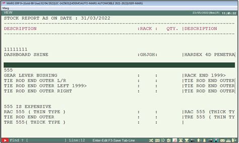 How To View Rack Number Wise Stock Report In Marg Software