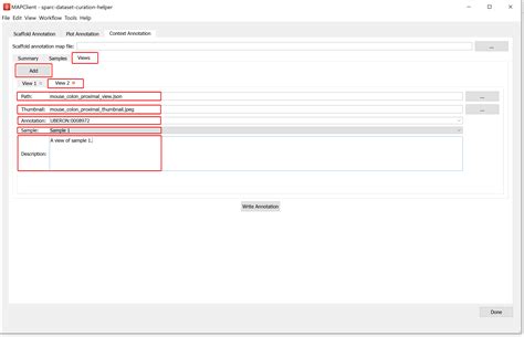 Annotating In The Scaffold Mapping Tool