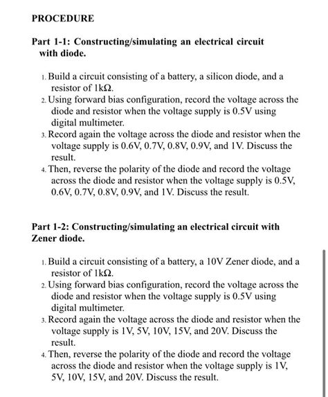 Solved Experiment Basic Diode Applications Diode Chegg