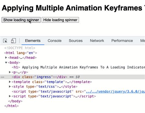 Applying Multiple Animation Keyframes To A Loading Indicator In Css