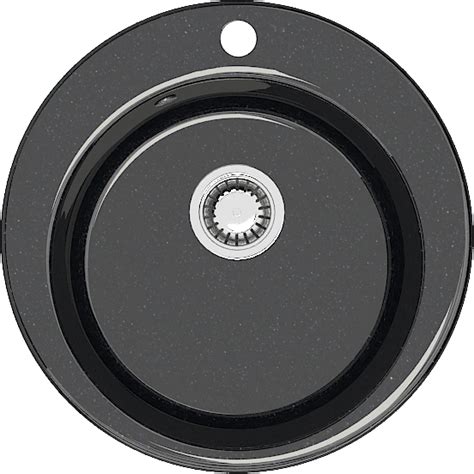 Мойка кухонная Marrbaxx Виктори Z030Q004 чёрный глянцевая, круглая, 47 ...