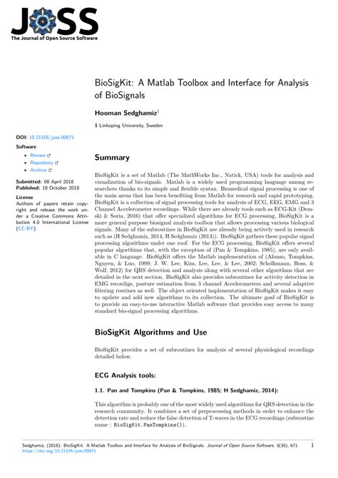 Pdf Biosigkit A Matlab Toolbox And Interface For Analysis Of