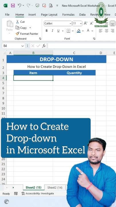 Drop Down 🤔 How To Create Drop Down In Excel Shorts Msexcel