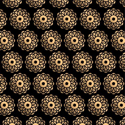 Premium Vector Vector Rounded Golden Pattern Design