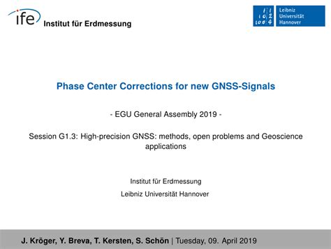Pdf Phase Center Corrections For New Gnss Signals