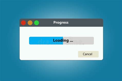 Loading Data Window With Progress Bar Stock Vector Illustration Of