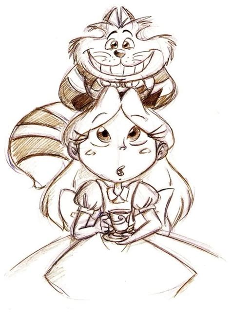 Алиса В Стране Чудес Рисунок Карандашом 54 Фото