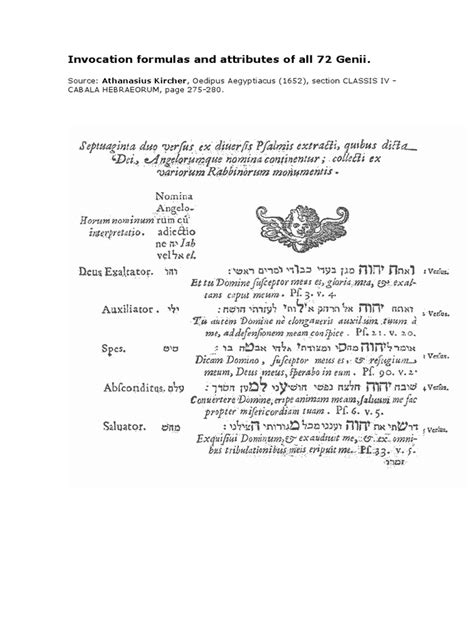 invocation formulas and attributes of all 72 genii pdf religious literature religious texts