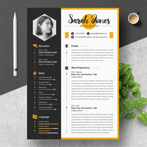Web Developer Cv Template Masterbundles