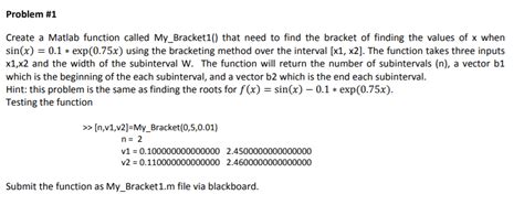 Solved Problem Create A Matlab Function Called Chegg
