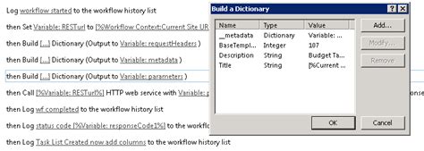 Using Call Rest Api From Sharepoint Designer Workflow To Create