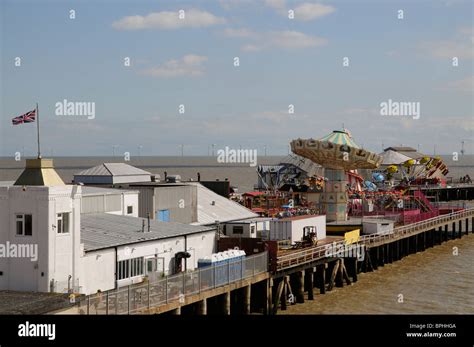 Clacton Pier Funfair Rides At Clacton On Sea Essex England An East