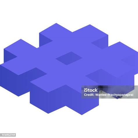 해시 태그 흰색에 고립 된 숫자 표시 3d 기호 3차원 형태에 대한 스톡 벡터 아트 및 기타 이미지 3차원 형태 Brand Name Online Messaging