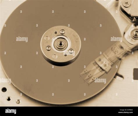 Open Computer Hard Drive On White Background Stock Photo Alamy