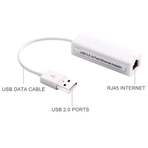 Jual TYPE C USB 2 0 TO LAN CABLE CONVERTER EXTERNAL ADAPTER CONVECTER USB TO LAN USB TO RJ45