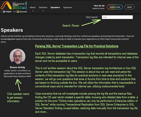 Ronen Ariely On Linkedin Passdatacommunitysummit Data Sqlserver