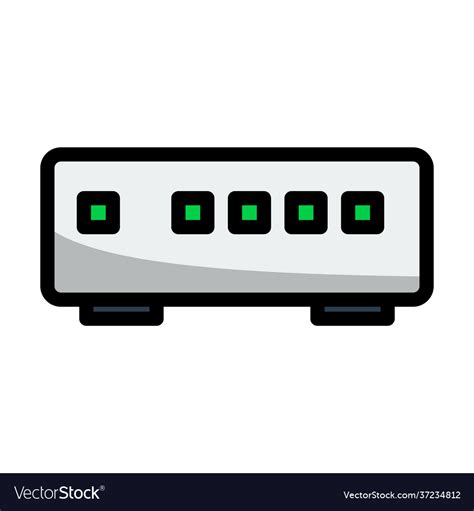 Ethernet Switch Icon Royalty Free Vector Image