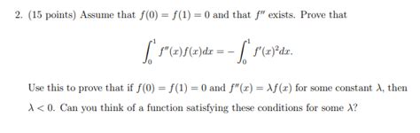 Solved Points Assume That F F And That Chegg Com