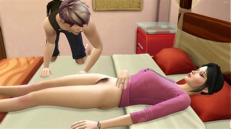 Step Son Catches His Japanese Step Mom In Naked Pussy In Her Hairy Pussy In Her Bed After She