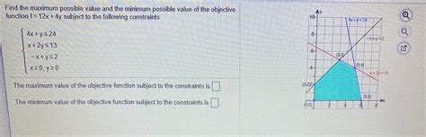 Solved Find The Maximum Possible Value And The Minimum