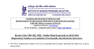 IBPS SO Interview Call List Released At Ibps In Here S The Direct Link To Check Times Of India