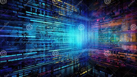 Digital Information Technology Art Stock Illustration Illustration Of Ificial Information