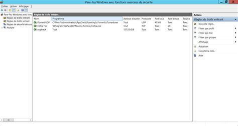 Règles De Pare Feu Pour Windows