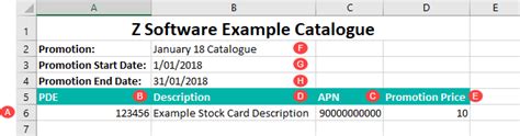 Loading Catalogue With Excel File Z Software