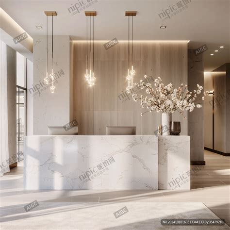 Ai创作图生态酒店服务台 大气接待台 服务台收银台室内装饰 接待台模型 大理石风迎宾区 口腔科中式前台 酒店前台宾馆 前台接待装饰 大理石前台 高档公寓售楼处 三维接待台 整形医院接待台 月子