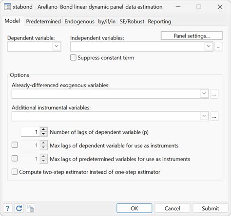 Dynamic Panel Data Analysis Stata