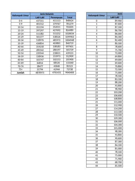 Perhitungan Excel Teknik Demografi Kelompok 2 Pdf