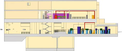 Side View Cad Drawing Of The Xs1 Access Shaft Building Including The Download Scientific