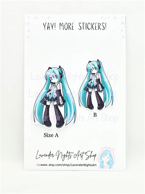 Hatsune Miku Anime Girls Vocaloid Vinyl Sticker Etsy