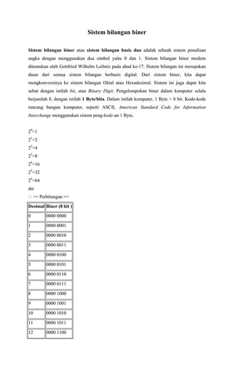 Sistem Bilangan Biner Pdf