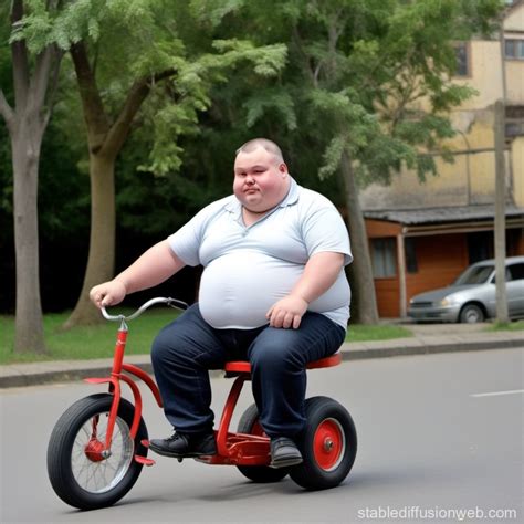 Fat Man On A Tricycle Prompts Stable Diffusion Online